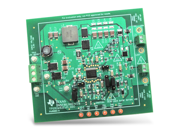 TPS92692EVM-880 LED Driver Evaluation Module - TI | Mouser