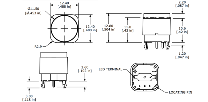 PB350 Pushbutton Switches - E-Switch | Mouser